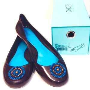 Oka.B | Shoes | Okab Rider Ballet Flat Chocolate Wbeaded Circle | Poshmark